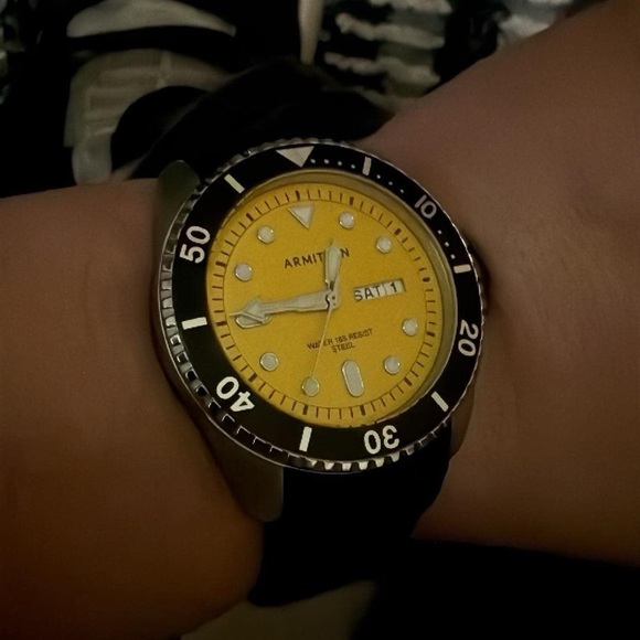 Armitron | Accessories | Armitron Yellow And Black Mens Watch | Poshmark